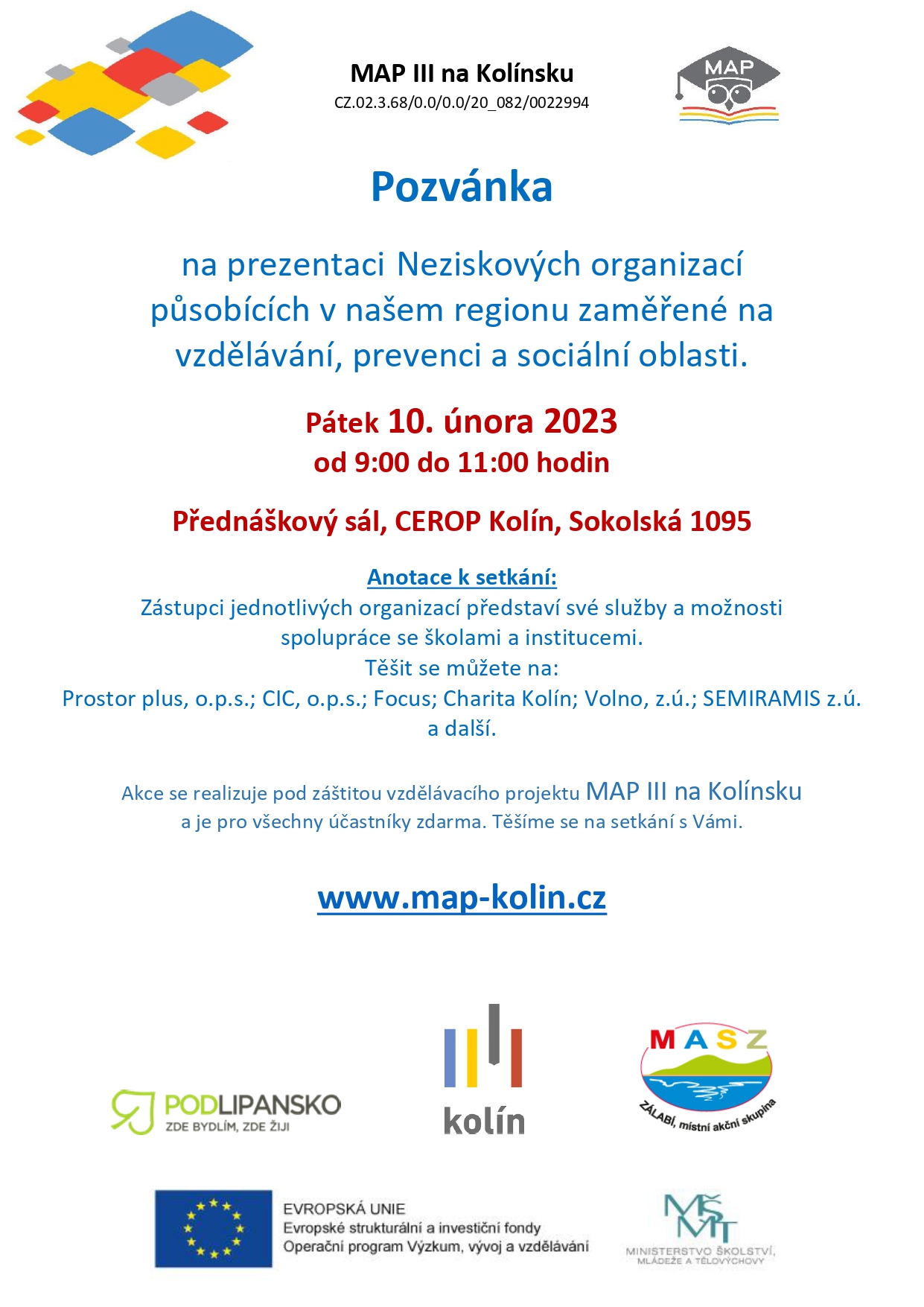 Prezentace Neziskových organizací zaměřených na vzdělávání, prevenci a ...